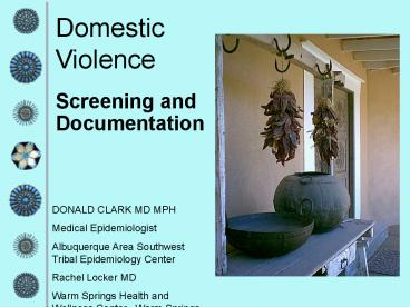 DONALD CLARK MD MPH presentation | free to view