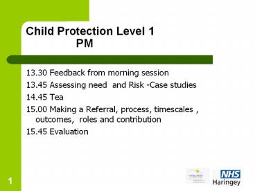 PPT – Child Protection Level 1 PM PowerPoint presentation | free to ...