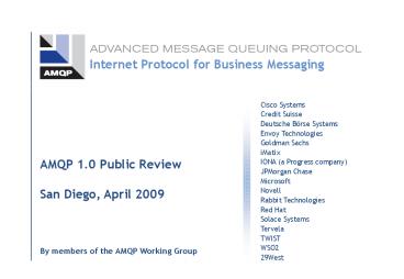 PPT – AMQP PowerPoint presentation | free to view - id: 12d7d9-MmZlM