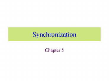 PPT – Synchronization PowerPoint presentation | free to download - id ...