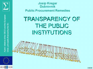 TRANSPARENCY OF THE PUBLIC INSTITUTIONS presentation | free to view
