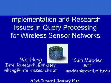 PPT – Implementation and Research Issues in Query Processing for ...