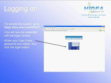 PPT – Logging on PowerPoint presentation | free to view - id: 12f117-OGNlN