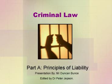 Criminal Law presentation | free to view