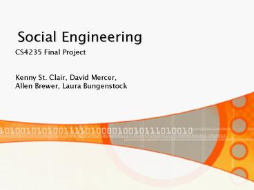 PPT – Social Engineering PowerPoint presentation | free to view - id ...