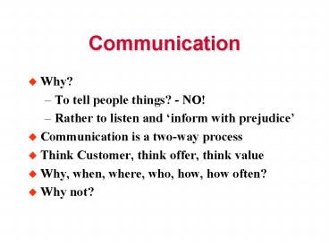 PPT – Communication PowerPoint presentation | free to view - id: 130054 ...