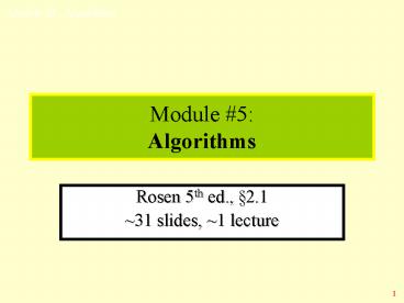 PPT – Module PowerPoint presentation | free to view - id: 13058b-MzY4Z