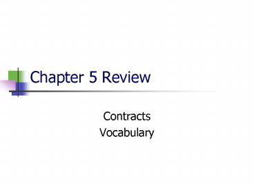 PPT – Chapter 5 Review PowerPoint presentation | free to view - id ...