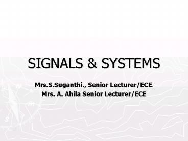 SIGNALS presentation | free to view