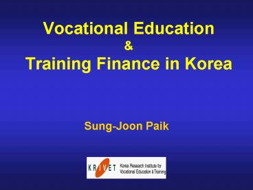 Vocational Education presentation | free to view