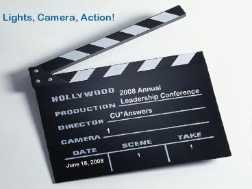 PPT – Lights, Camera, Action! PowerPoint presentation | free to ...