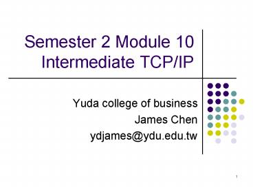 PPT – Semester 2 Module 10 Intermediate TCPIP PowerPoint presentation ...