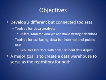 PPT – Objectives PowerPoint presentation | free to view - id: 132588-ODY5M