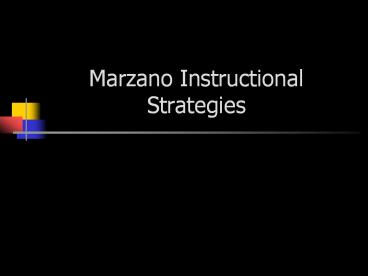 Marzano Instructional Strategies presentation | free to view