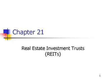 PPT – Real Estate Investment Trusts REITs PowerPoint presentation ...