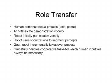 PPT – Role Transfer PowerPoint presentation | free to download - id ...