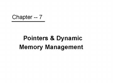 PPT – Pointers PowerPoint presentation | free to view - id: 135c9e-ODE4O