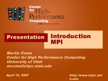 PPT – Introduction MPI PowerPoint presentation | free to view - id ...
