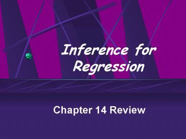 Inference for Regression presentation | free to download