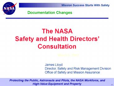 The NASA presentation | free to view