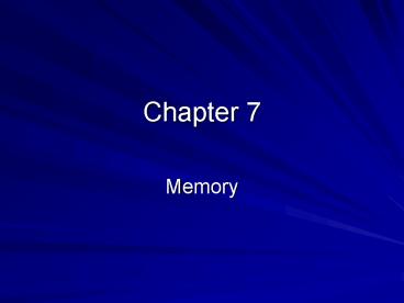 PPT – Memory PowerPoint presentation | free to view - id: 137326-NjM1Z