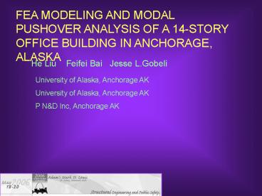FEA MODELING AND MODAL PUSHOVER ANALYSIS OF A 14STORY OFFICE BUILDING ...