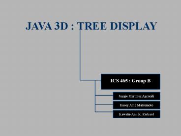 JAVA 3D : TREE DISPLAY presentation | free to view