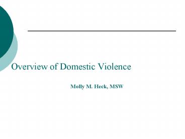 Overview of Domestic Violence presentation | free to view