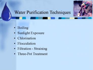 Water Purification Techniques presentation | free to view