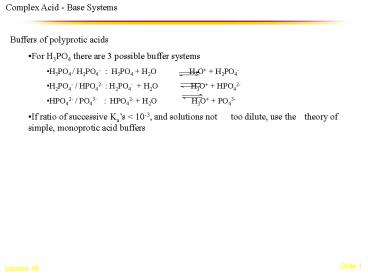 Buffers of polyprotic acids presentation | free to view
