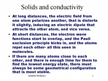 Solids and conductivity presentation | free to download