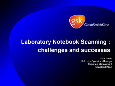 PPT – Laboratory Notebook Scanning : challenges and successes ...