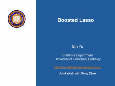 PPT – Boosted Lasso PowerPoint presentation | free to download - id ...