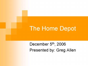 PPT – The Home Depot PowerPoint presentation | free to view - id ...