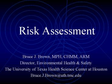 Risk Assessment presentation | free to view