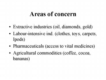 Areas of concern presentation | free to view