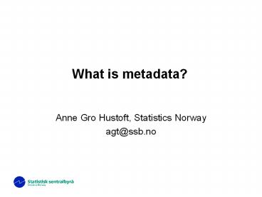 PPT – What is metadata? PowerPoint presentation | free to download - id ...