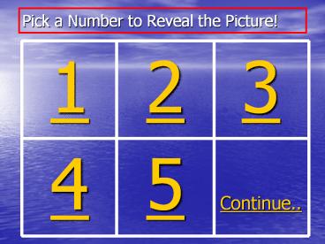 PPT – Pick a Number to Reveal the Picture! PowerPoint presentation ...
