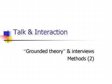 PPT – Talk PowerPoint presentation | free to view - id: 13e4ce-YzVhZ