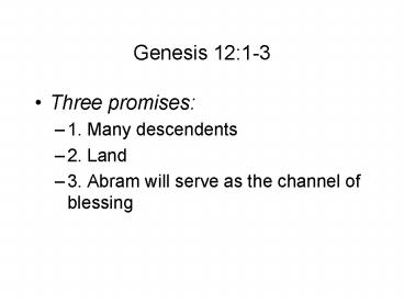 Genesis 12:13 presentation | free to download