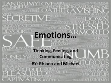 PPT – Emotions PowerPoint presentation | free to download - id: 13ef20 ...