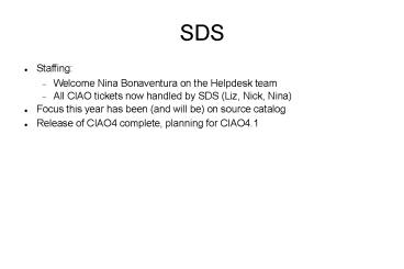 PPT – SDS PowerPoint presentation | free to download - id: 13efbd-Y2E2Z