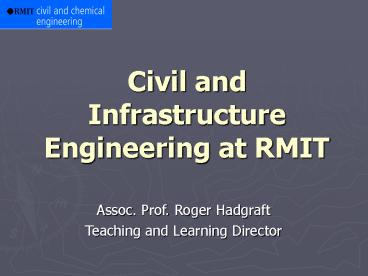 PPT – Civil and Infrastructure Engineering at RMIT PowerPoint ...