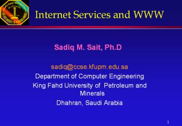 Internet Services and WWW presentation | free to download