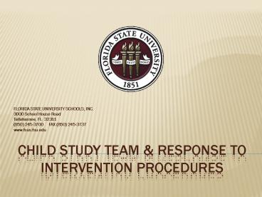 Child Study Team presentation | free to view