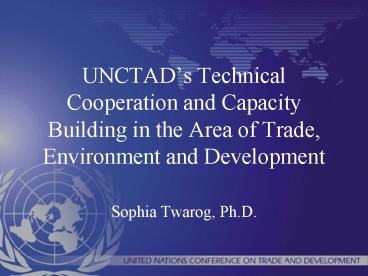 UNCTAD presentation | free to download