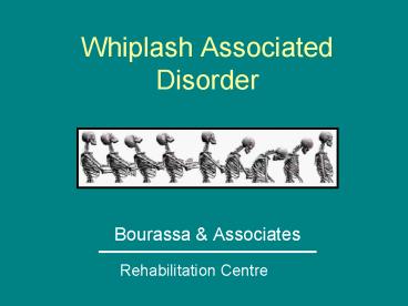 Whiplash Associated Disorder presentation | free to view