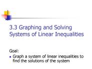 PPT – 3'3: Graphing and Solving Systems of Linear Inequalities ...