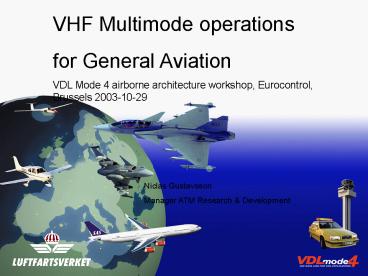 PPT – VDL Mode 4 and General Aviation PowerPoint presentation | free to ...