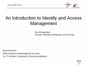 PPT – An Introduction to Identity and Access Management PowerPoint presentation | free to view ...